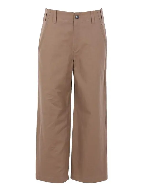 Brunello Cucinelli Cropped Chino Trousers - Earth Brown