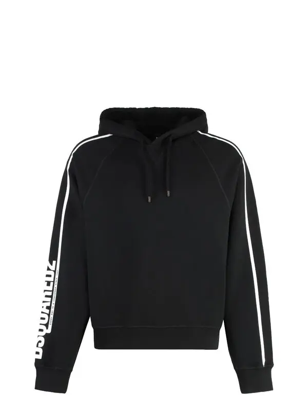 Dsquared2 Cotton Hoodie - Black
