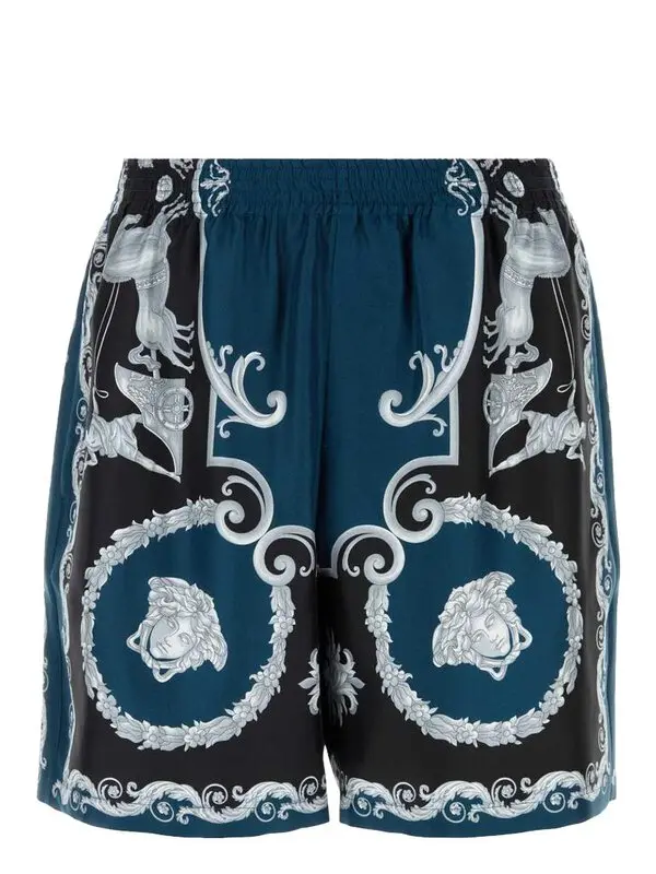 Versace Silk Bermuda Shorts - Printed