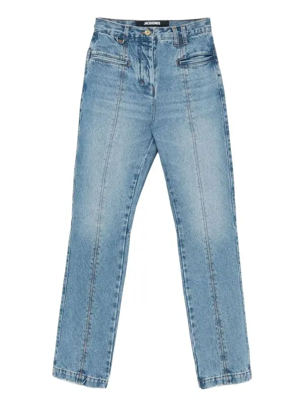 Jacquemus Straight Leg Jeans - Blue/tabac
