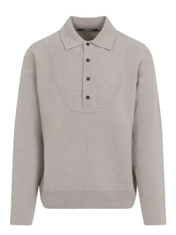 Jacquemus Vareuse Pallone Pullover - Beige