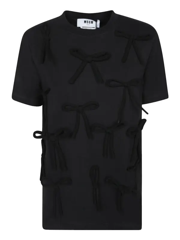 MSGM Bow T-shirt - Black