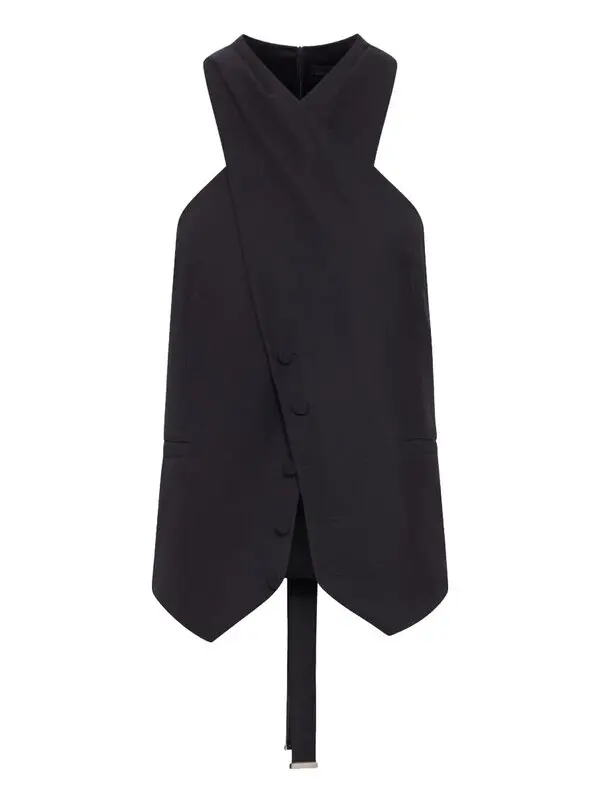 Max Mara Wrap Vest - Black