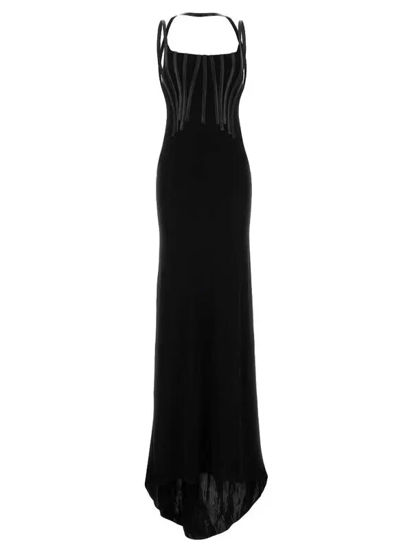 Dsquared2 Long Crepe Dress - Black