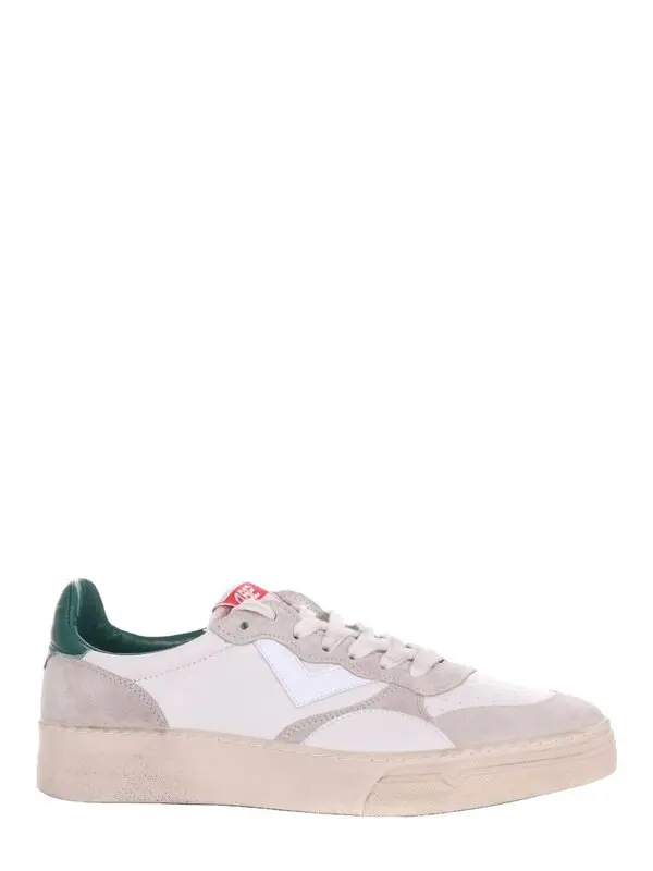 4B12 Leather Sneakers - Ghiaccio/verde