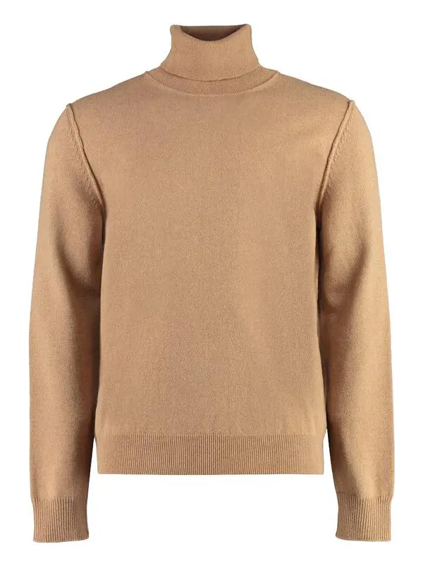 MAISON MARGIELA Cashmere Turtleneck Sweater - Brown