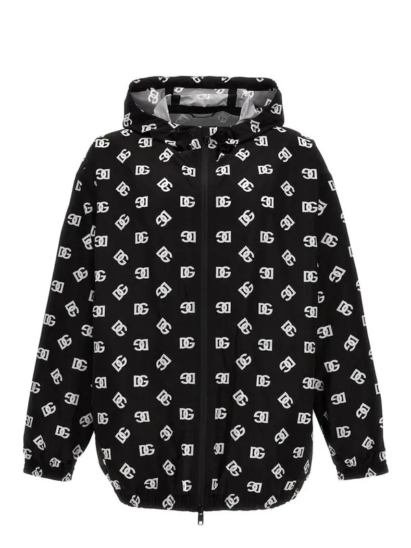 Dolce & Gabbana Logo Print Hooded Jacket - Multicolor