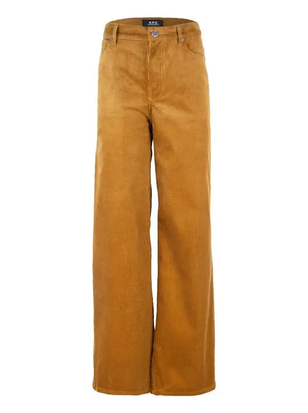 A.p.c. Wide Leg Pants - Brown