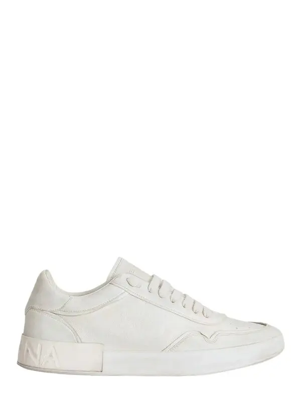 Dolce & Gabbana Leather Lace-up Trainers - White