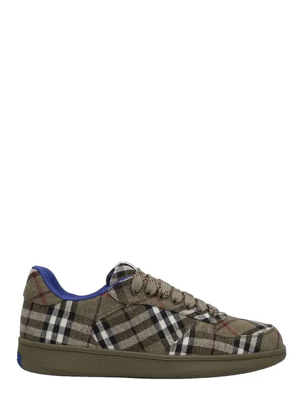 Burberry Checked Terrace Sneakers - Green