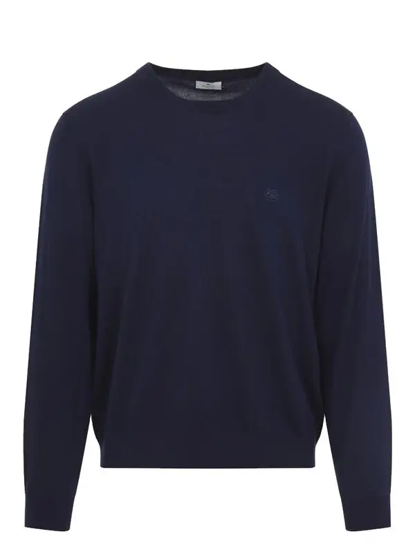 Etro Knitted Cotton Sweater - Blue