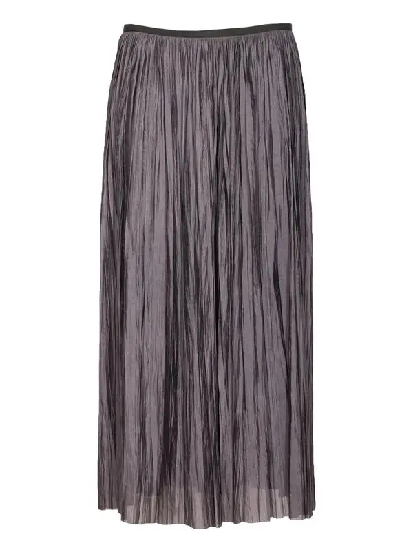 ROBERTO COLLINA Pleated Midi Skirt - Grey