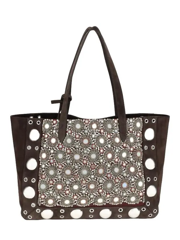 Valentino Garavani The Nellcôte Media Tote - Brown