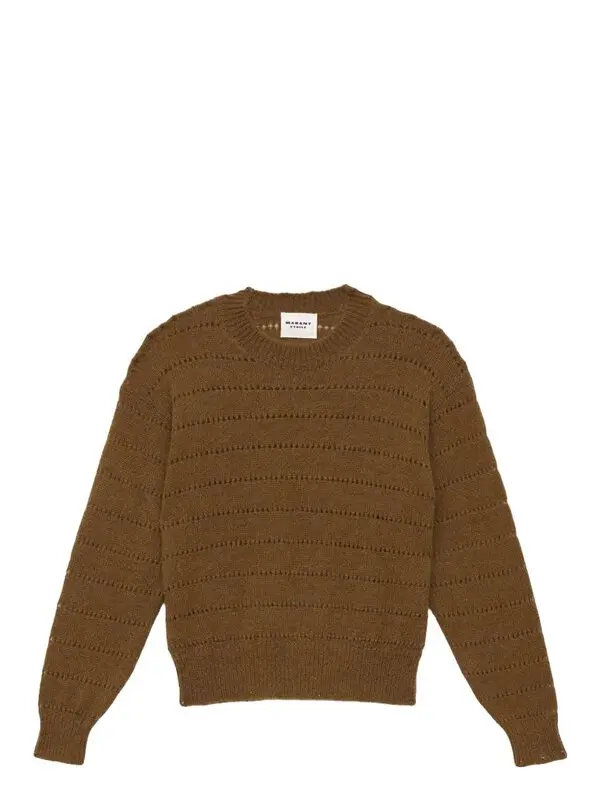 Isabel Marant Long-sleeved Crewneck Sweater - Brown