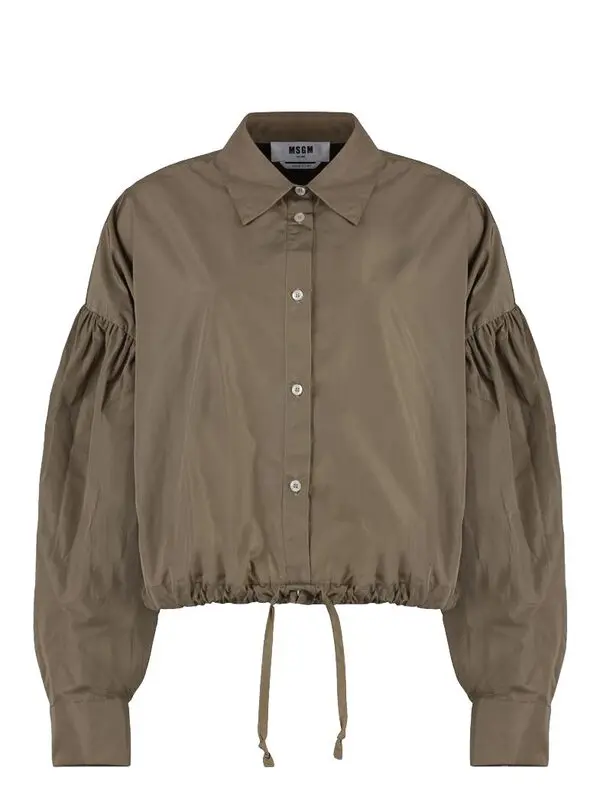 MSGM Taffeta Shirt - Beige