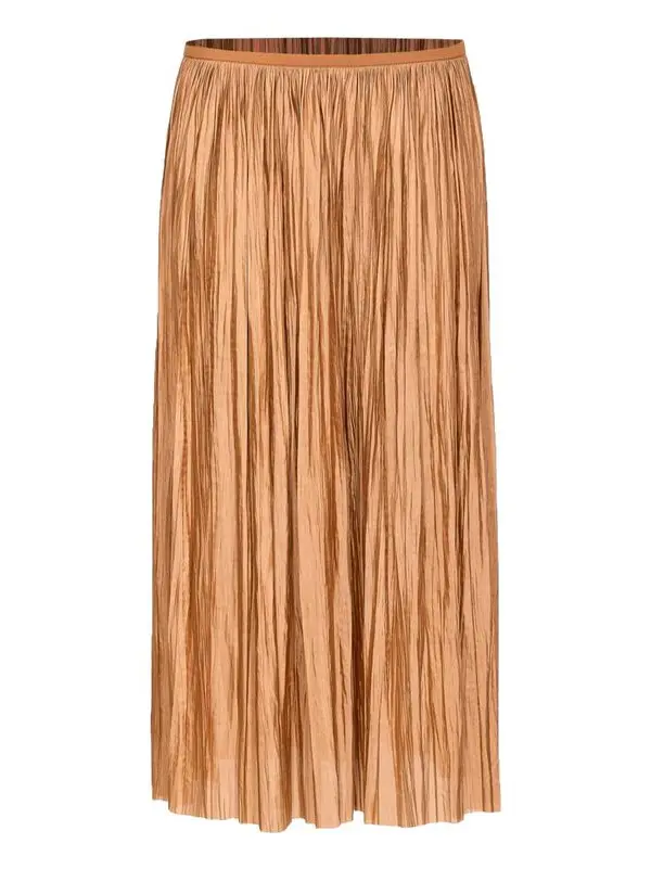 ROBERTO COLLINA Pleated Midi Skirt - Brown