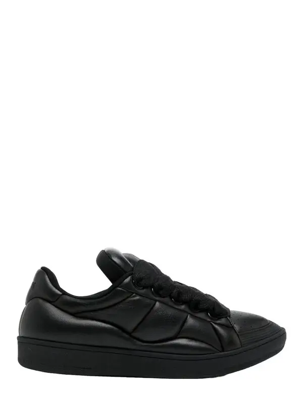 LANVIN Curb Xl Leather Sneakers - Black