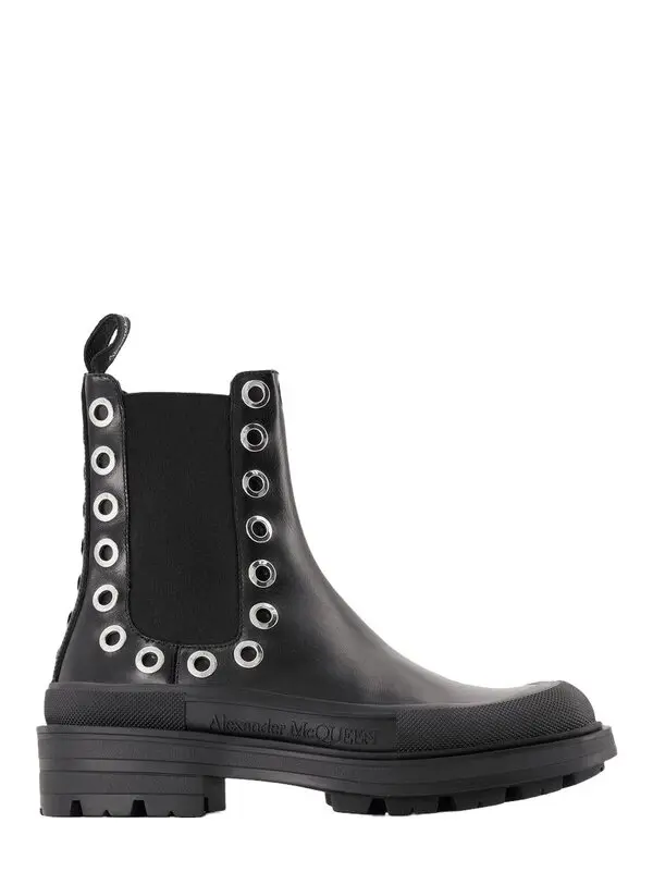 Alexander McQueen Tread Slick Ankle Boots - Black