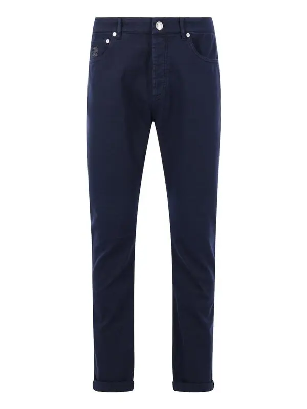 Brunello Cucinelli Stretch Cotton Denim Jeans - Blue