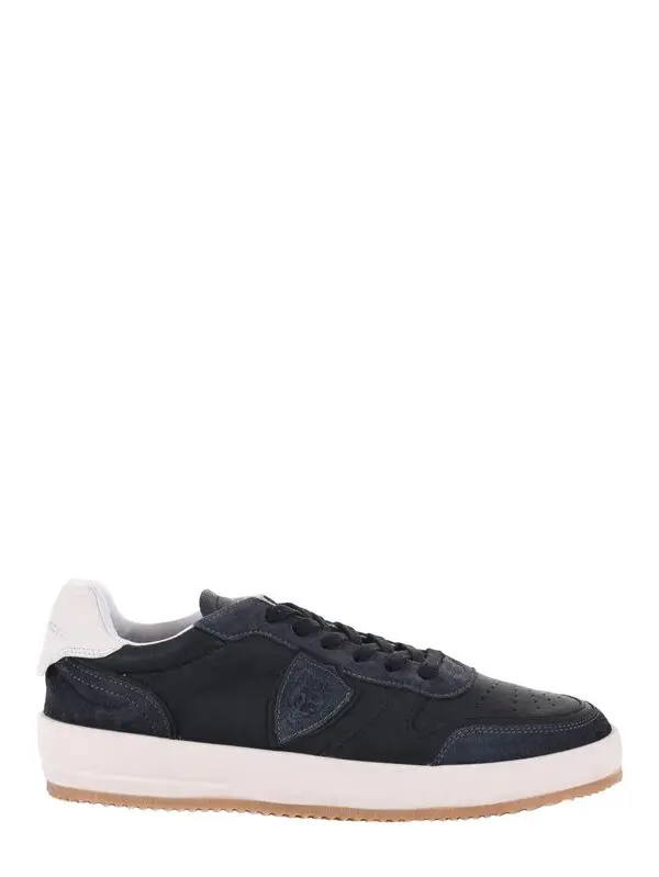 Philippe Model Leather And Suede Sneakers - Nero/blu