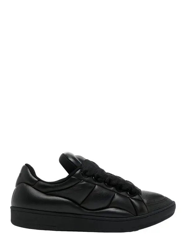 LANVIN Curb Xl Leather Sneakers - Black