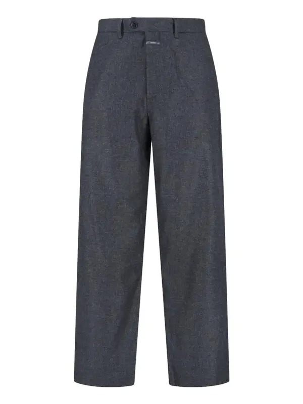 Closed Wide Leg Trousers - Grey