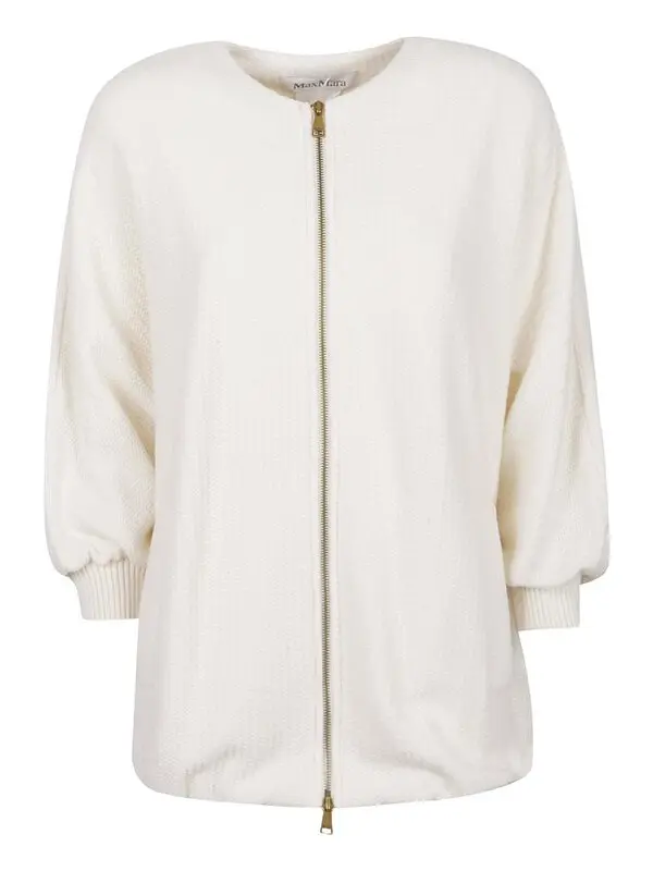 Max Mara Cirino Zip Up Jacket - White