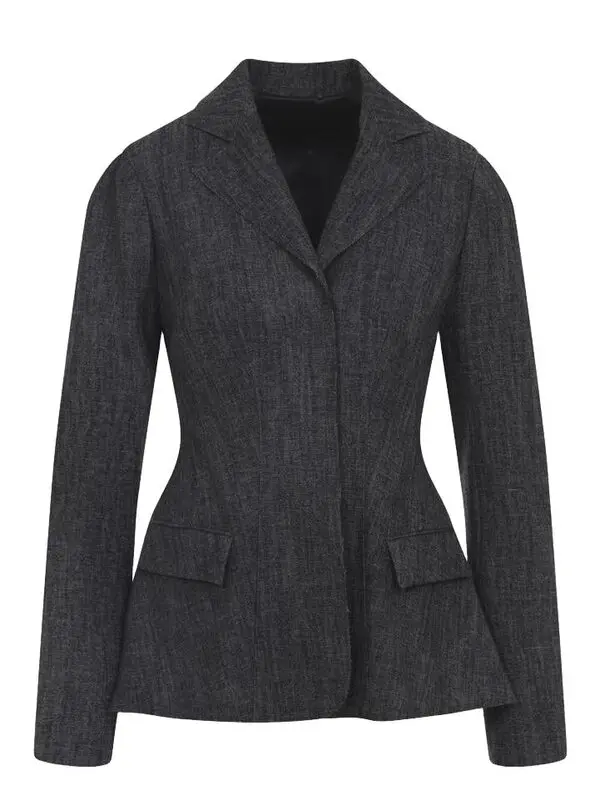 Alberta Ferretti Virgin Wool Jacket - Grey