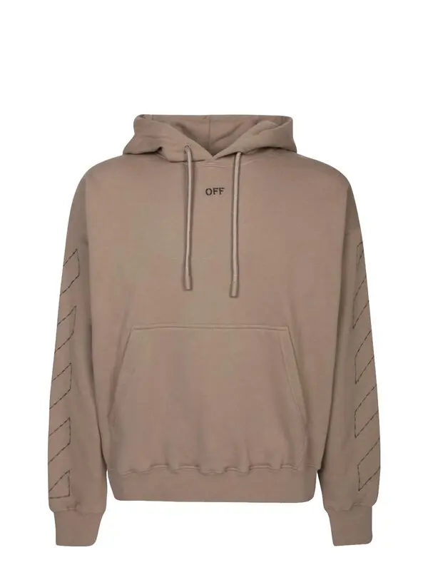 Off-White Hooded Sweatshirt - Beige