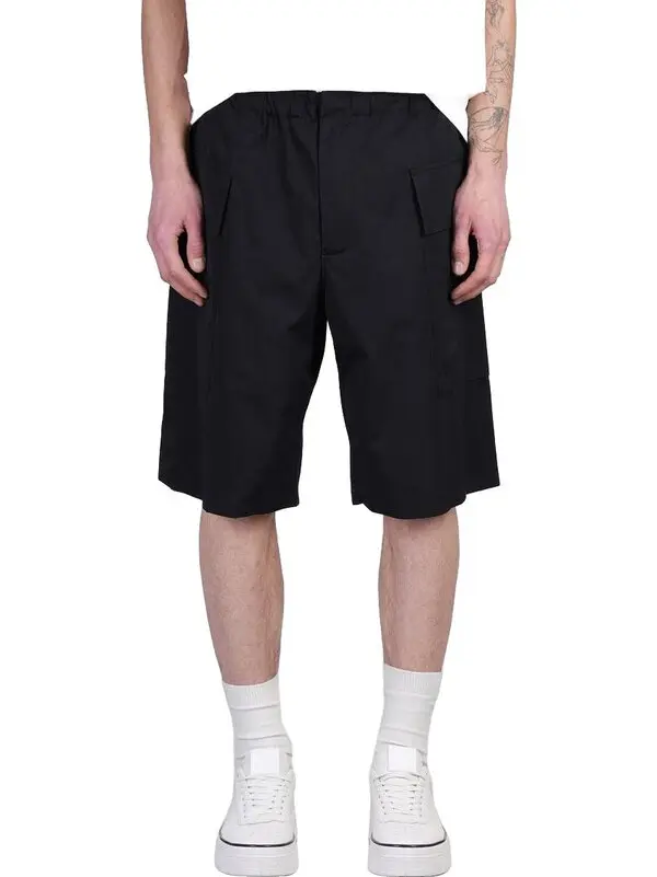 JIL SANDER Cotton Cargo Shorts - Black