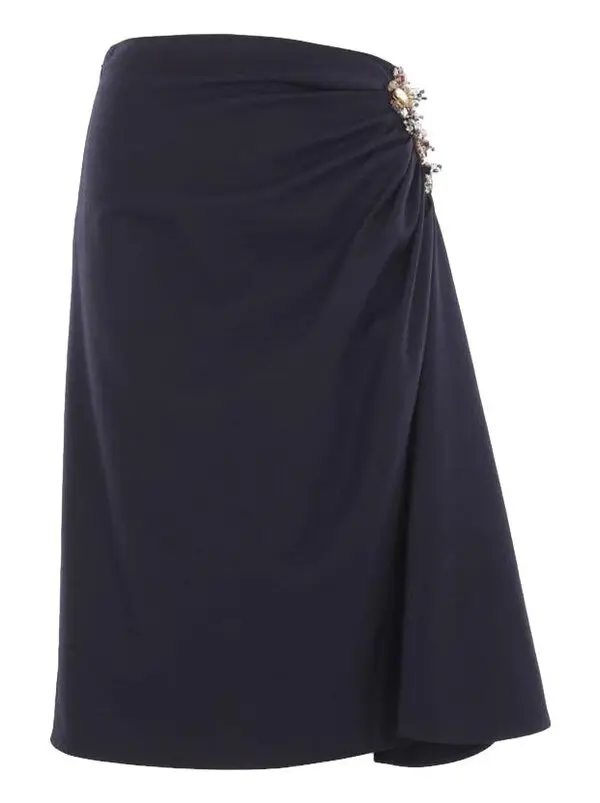 Dries Van Noten Midi Skirt - Blue