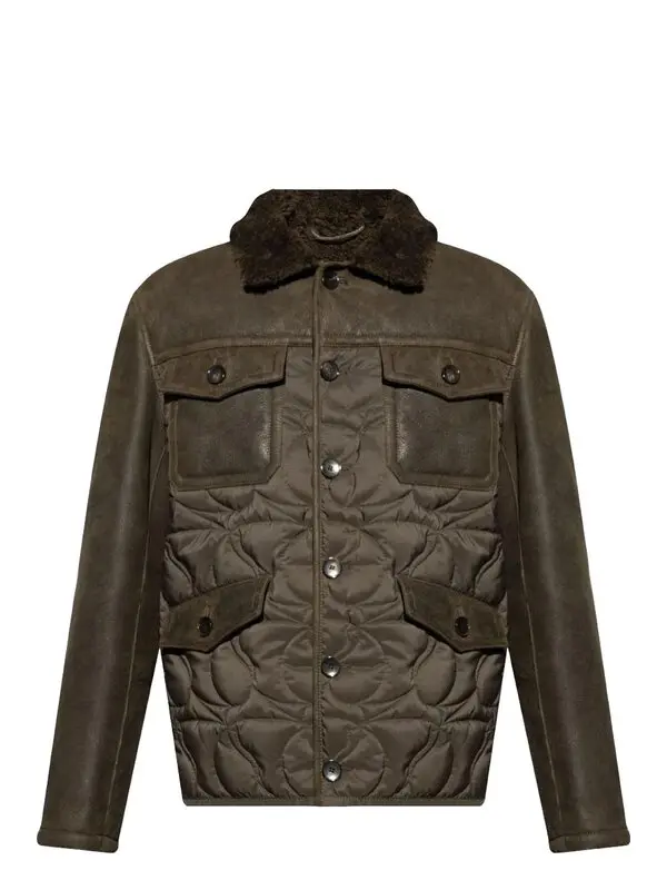 Etro Quilted Jacket With Faux-fur Collar - Multicolor