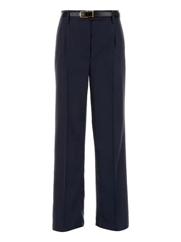 Prada Embroidered Wool Pants - Stripped