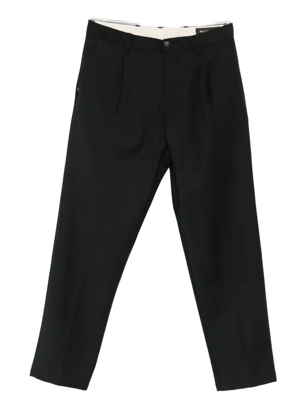 WHITE SAND Straight Trousers - Black