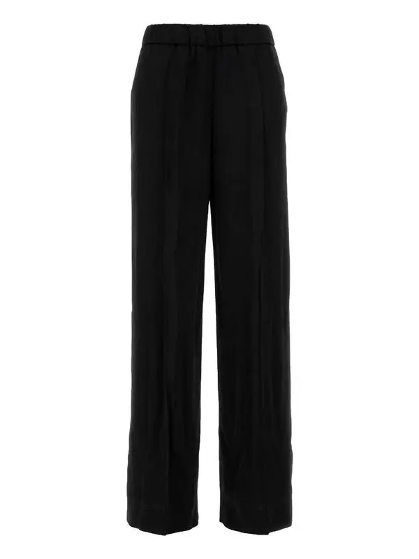 JIL SANDER Wide-leg Satin Pants - Black