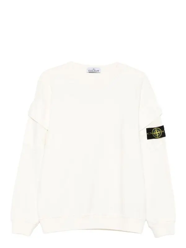 Stone Island Sweatshirt With Pocket - White