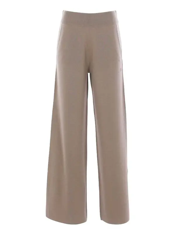 Max Mara Wide Leg Wool Trousers - Hazelnut Brown