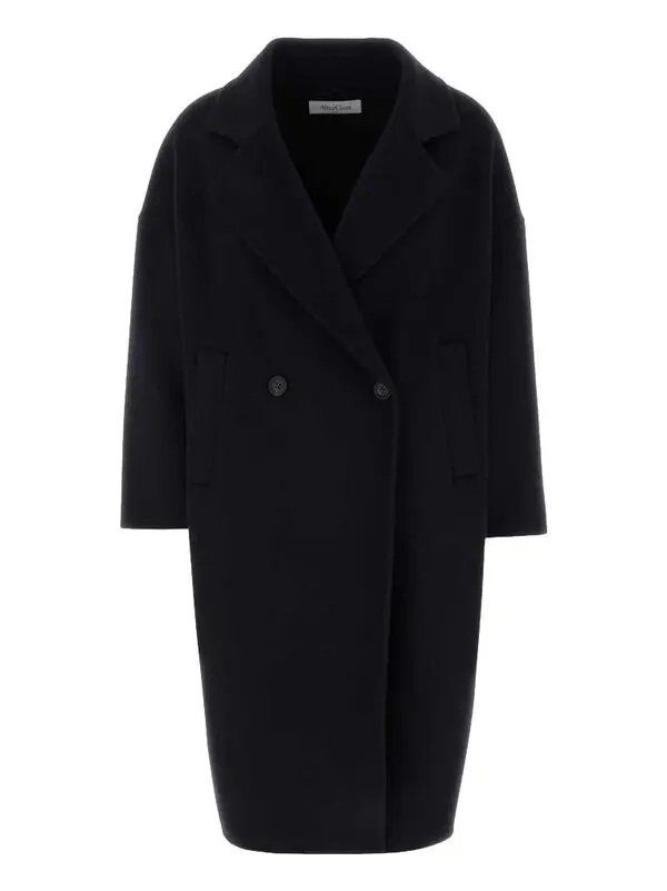 AFTERCOAT Wool Cashmere Blend Coat - Blue