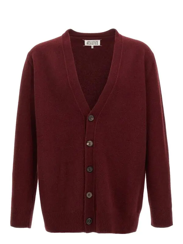 MAISON MARGIELA Wool Cardigan - Red