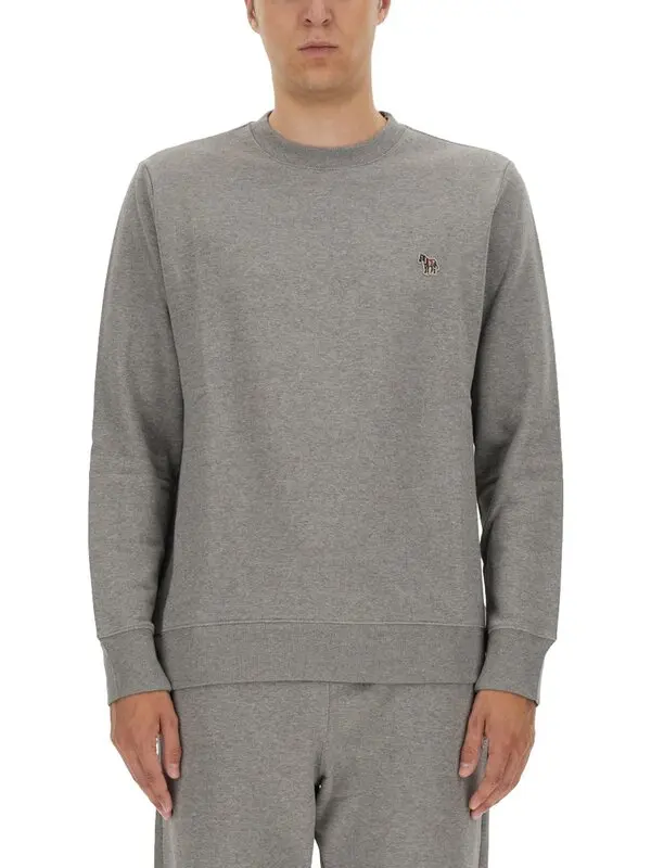 Paul Smith Sweatshirt With Zebra Patch - Grey