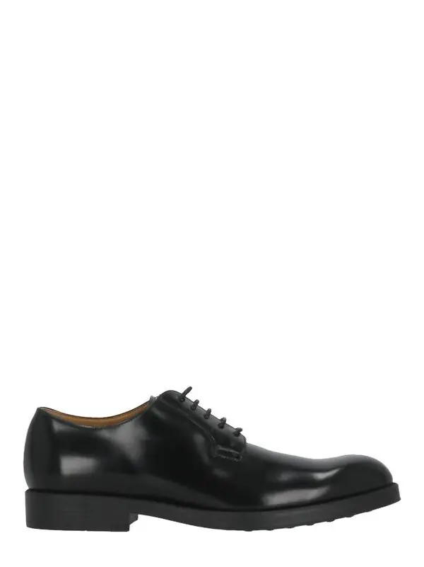 TOD'S Lace-up Smooth Leather Flats - Black