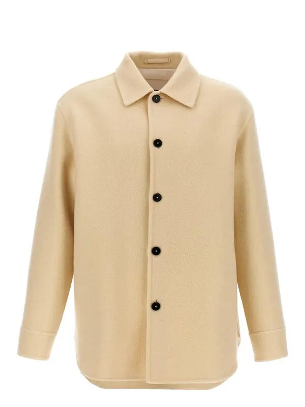 JIL SANDER Wool Coat - Beige