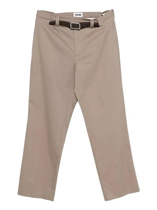 MAGLIANO Trousers With Belt Detail - Beige
