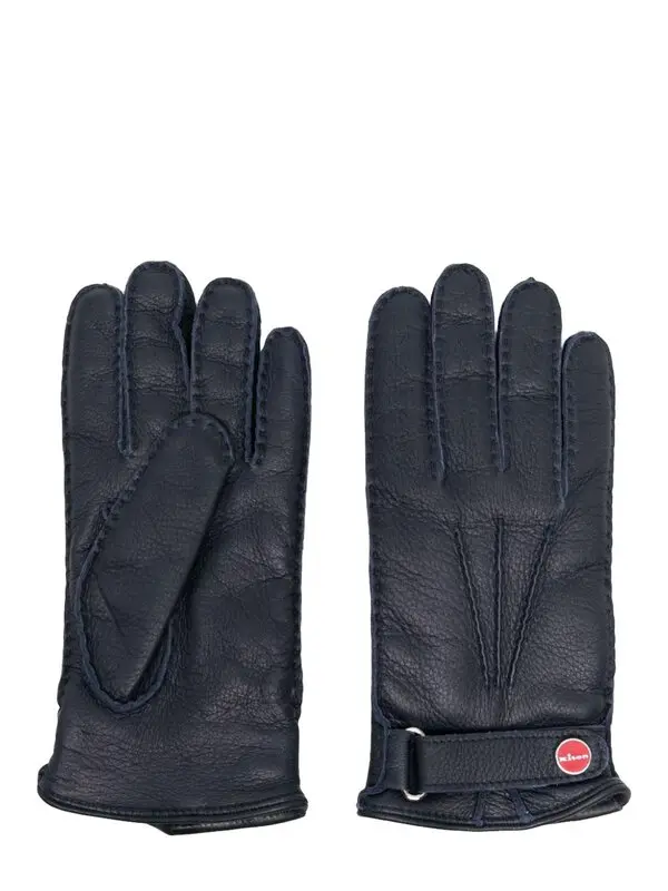 Kiton Leather Gloves - Blue