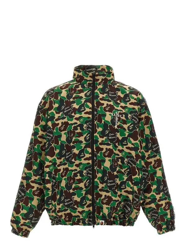 SAINT M×××××× Camouflage Print Jacket - Brown