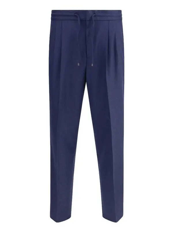 Brunello Cucinelli Virgin Wool Pants - Blue