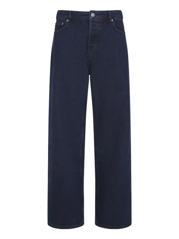 Ami Large Fit Cotton Jeans - Blue
