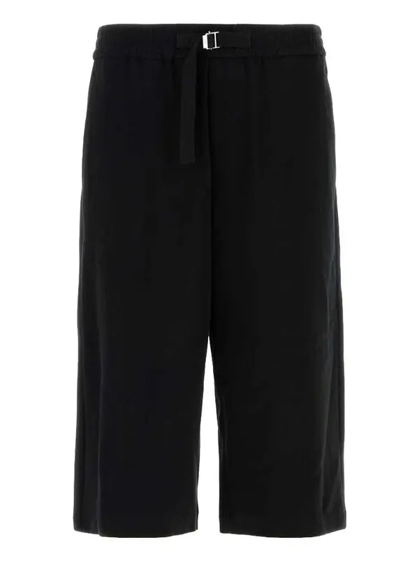 Ami Cotton Bermuda Shorts - Black