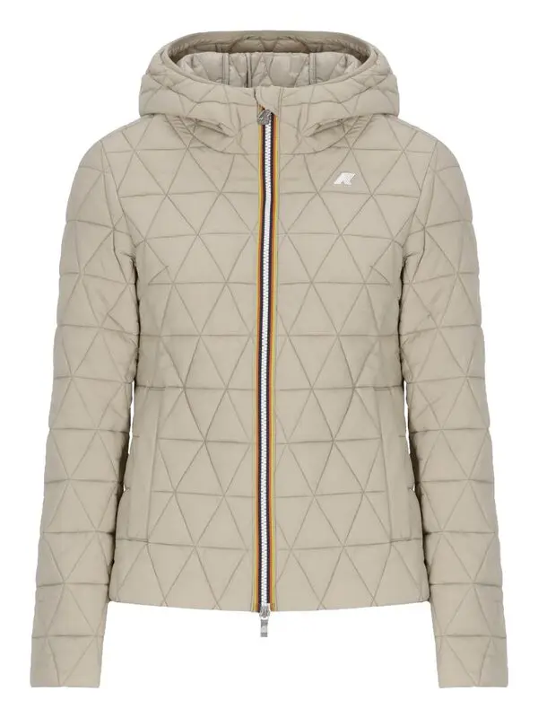 K-WAY Waterproof Quilted Jacket - Beige