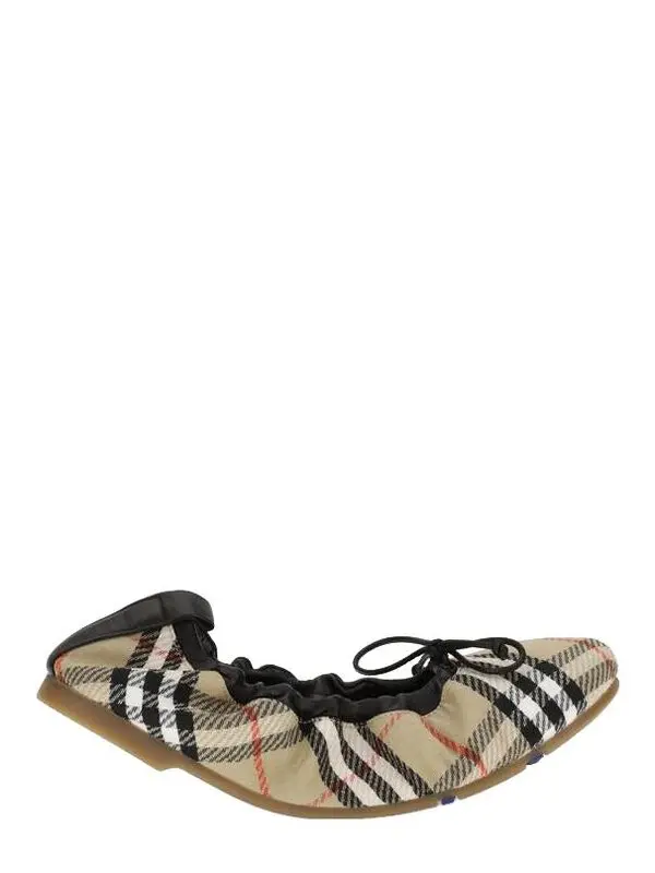 Burberry Fawn Check Ballerinas - Multicolour